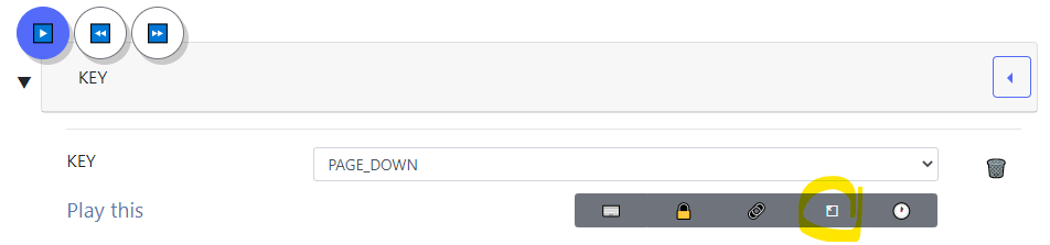 How can I insert a “page-down” command? – Testup